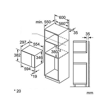 Купить Микроволновая печь встраиваемая Bosch BFL524MB0 в интернет ...
